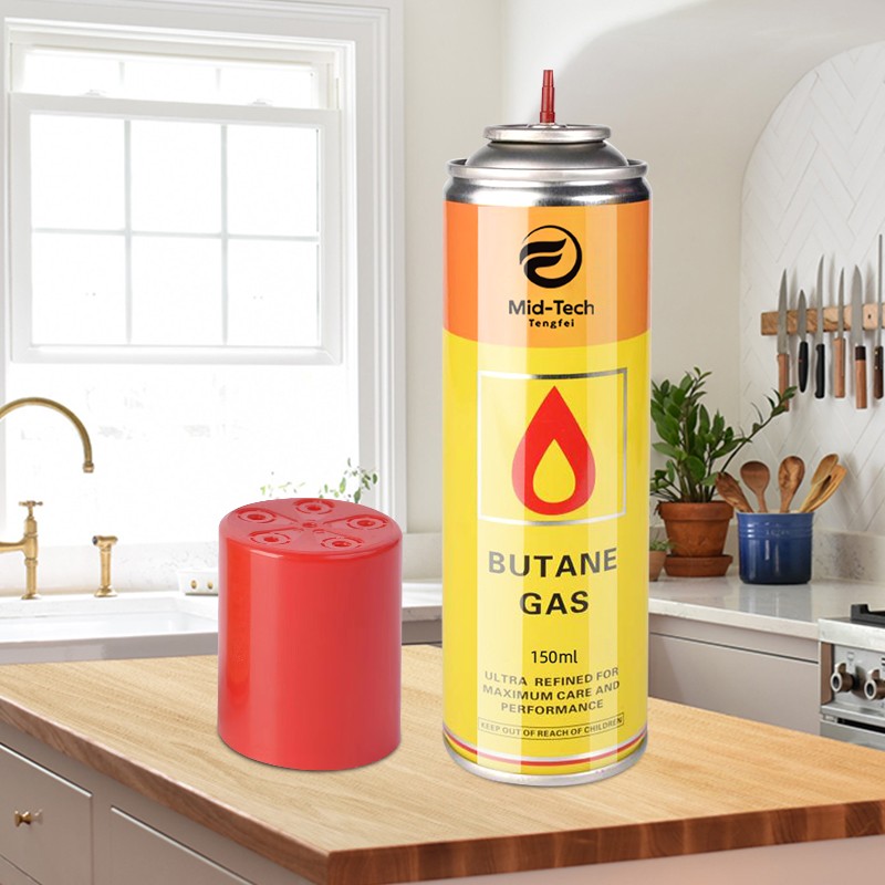 China BBQ hiking custom logo CE round shape Safety butane gas canister ...